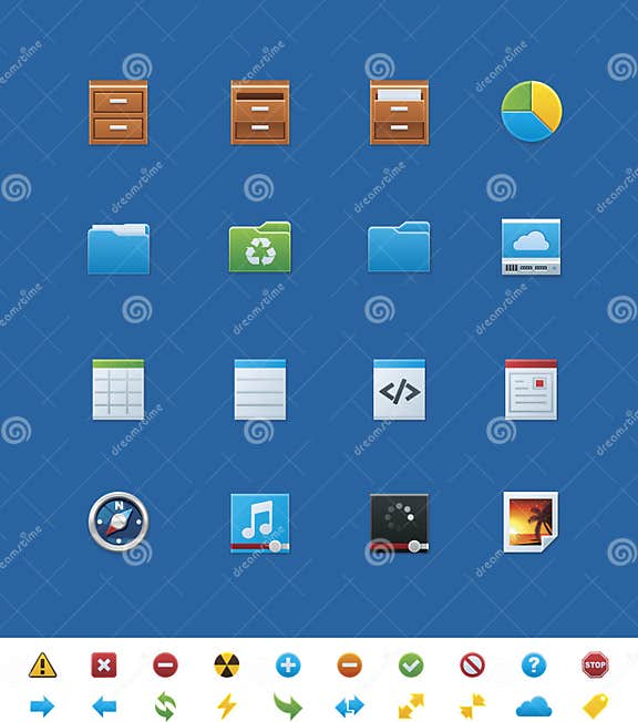 Vector Common Website Icons for Webmasters Stock Vector - Illustration ...