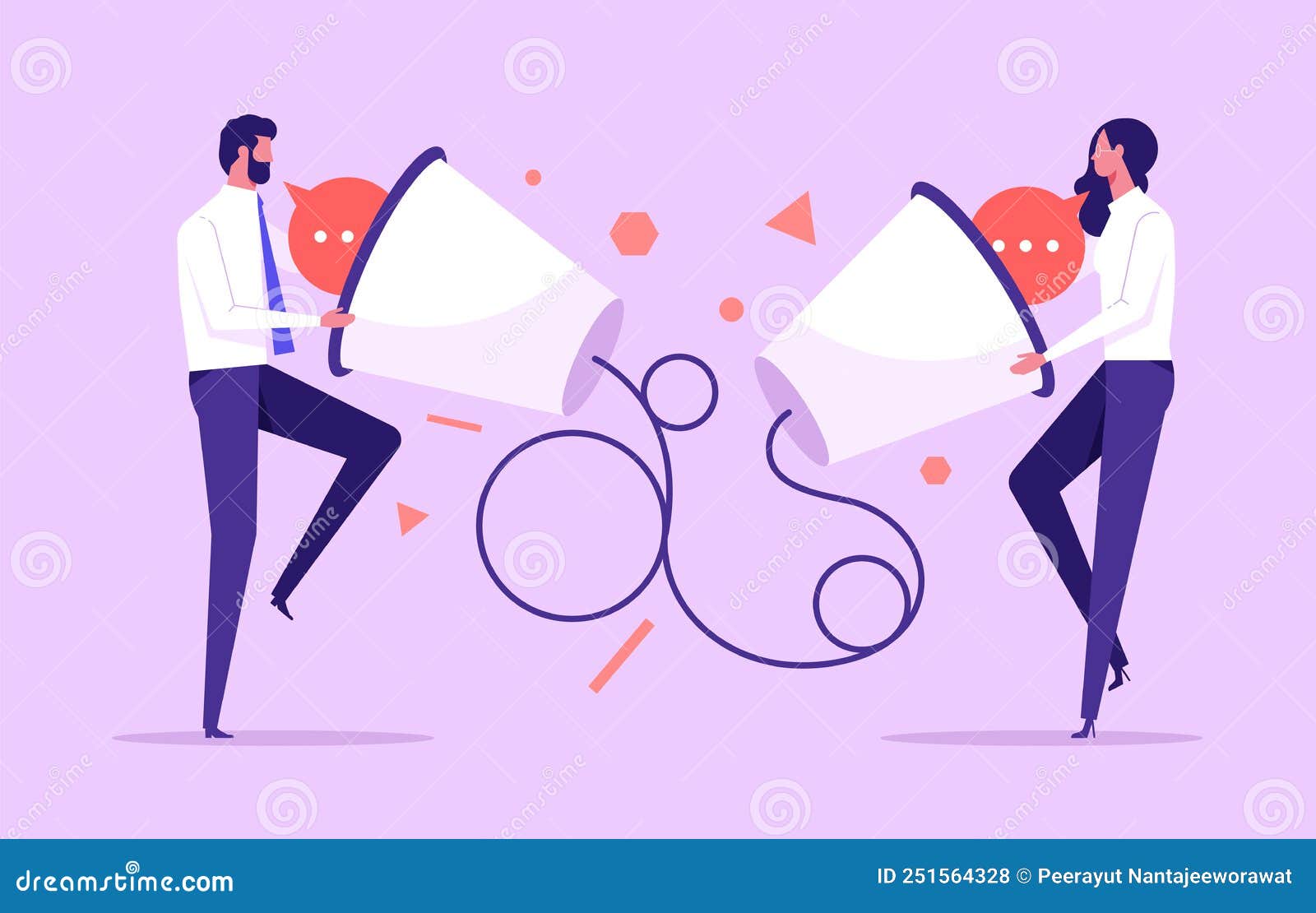Vector of Communication in Business Concept Stock Vector - Illustration ...