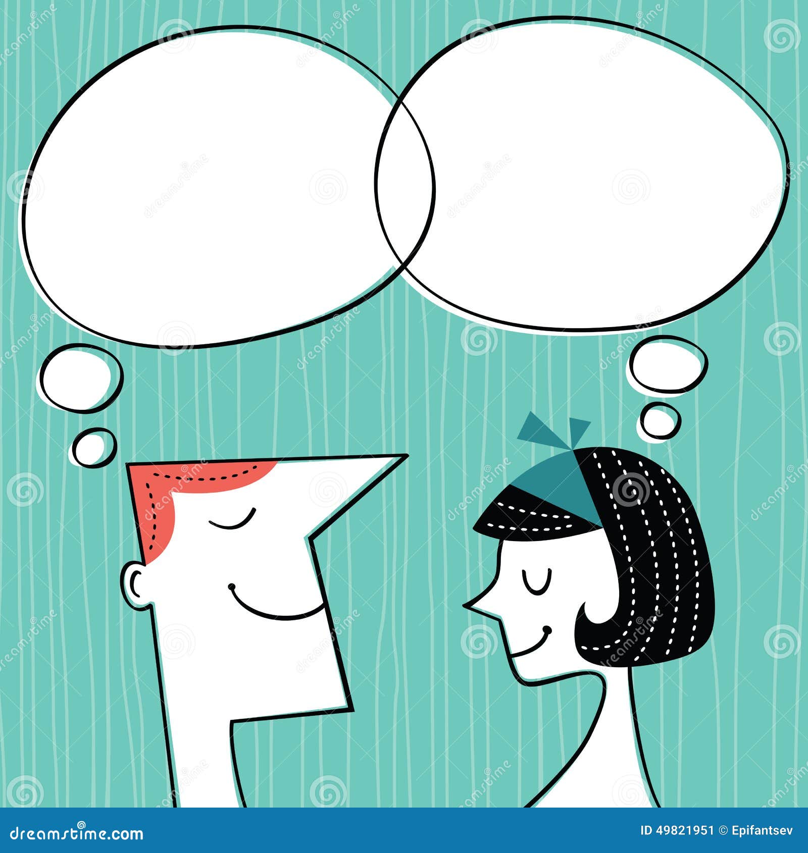 Vector Communication Concept in Retro Style Stock Vector - Illustration ...