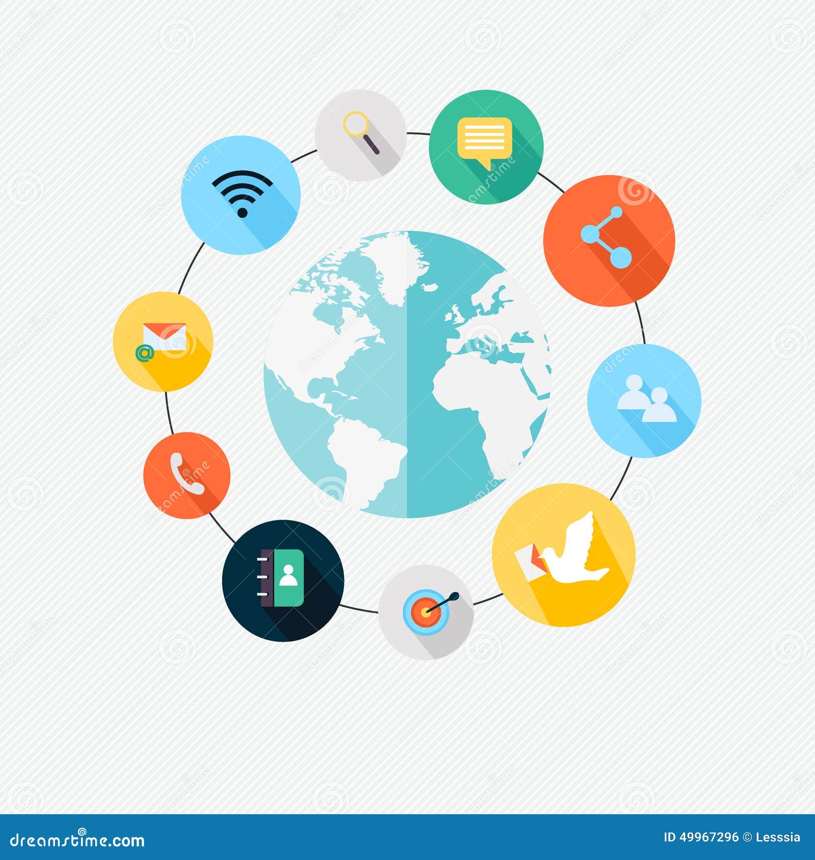 Vector Communications Concept - Infographic Design Elements in F Stock ...