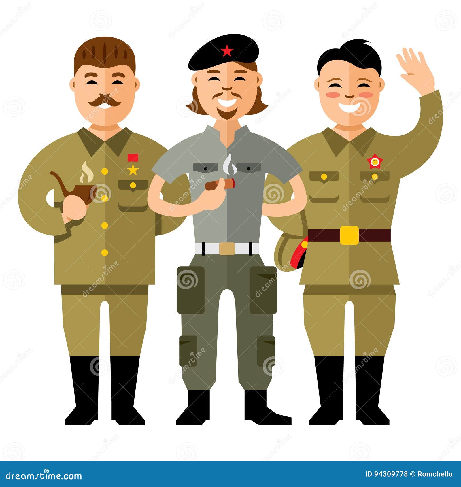 Vector Communist Group Flat Style Colorful Cartoon Illustration Stock