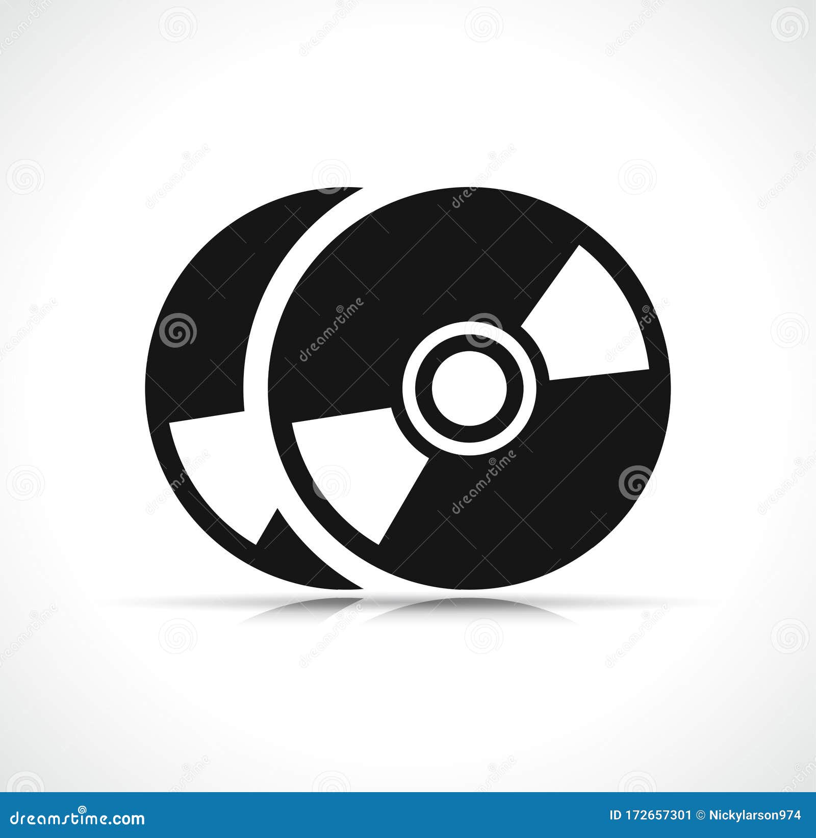 Vector Compact Disc Icon Symbol Stock Vector - Illustration of compact ...