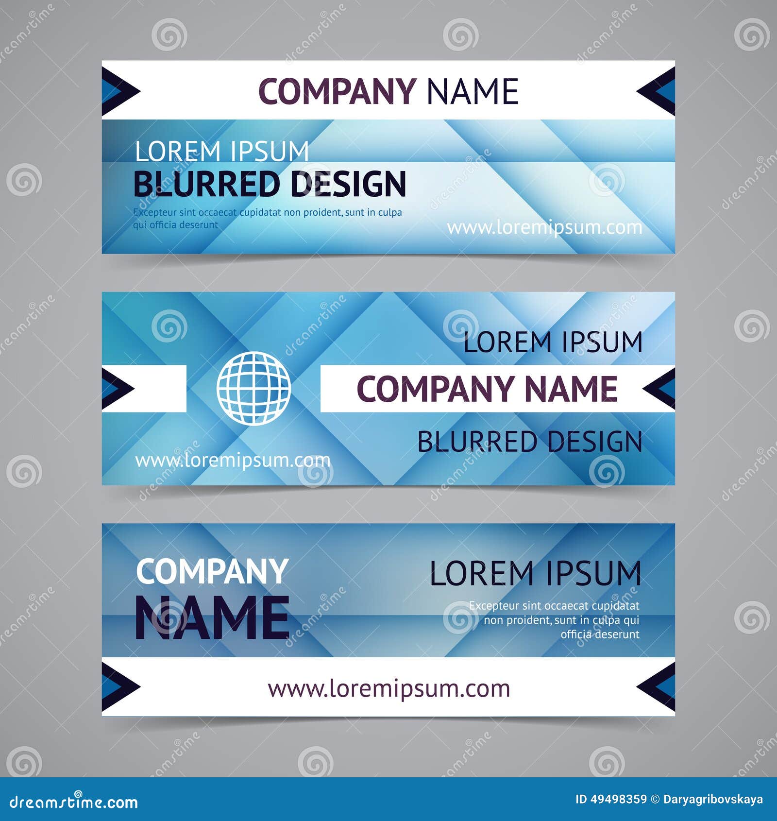 Vector Company Banners with Blurred Backgrounds Stock Vector ...