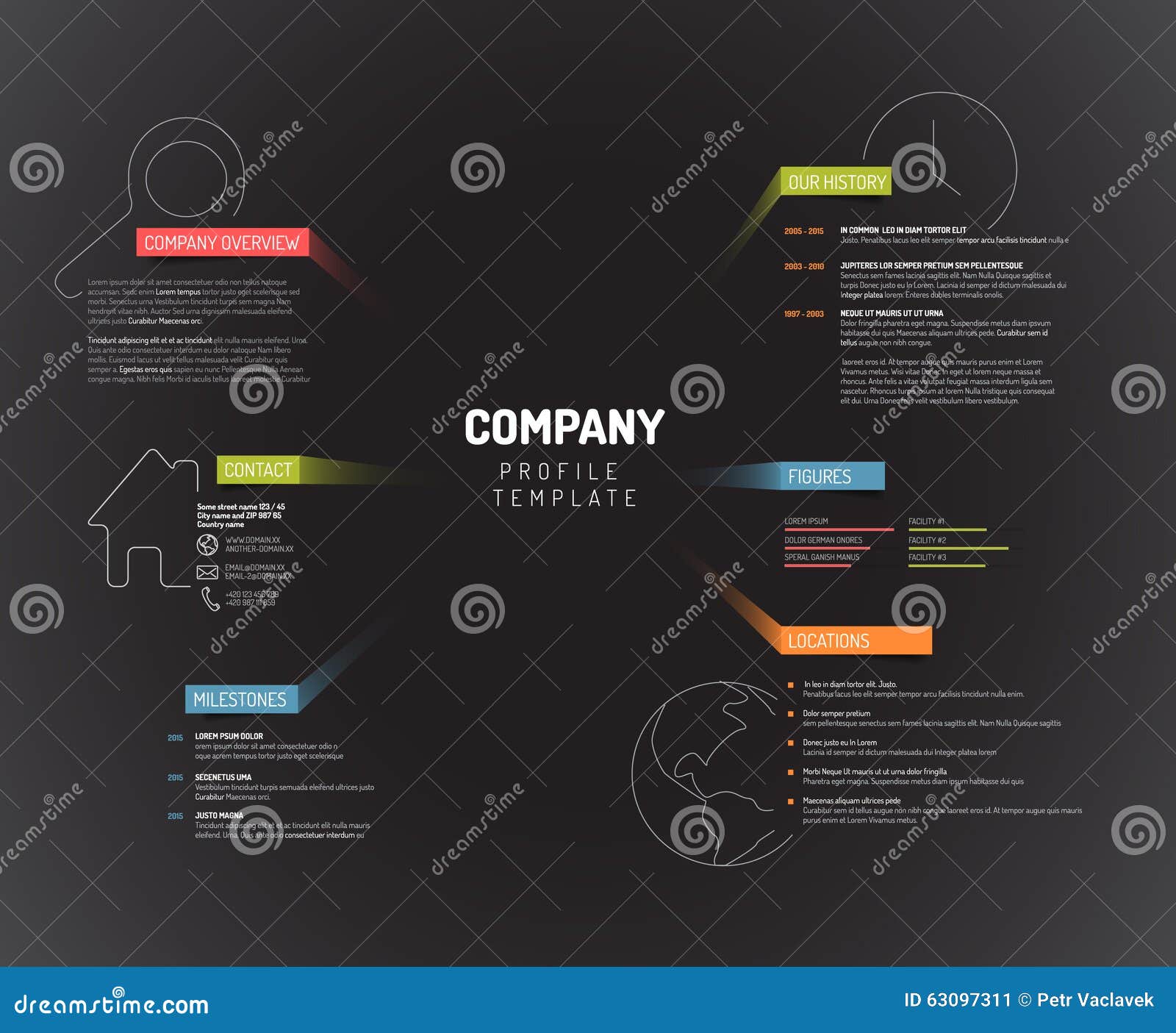 Vector Company Infographic Overview Design Template | CartoonDealer.com ...