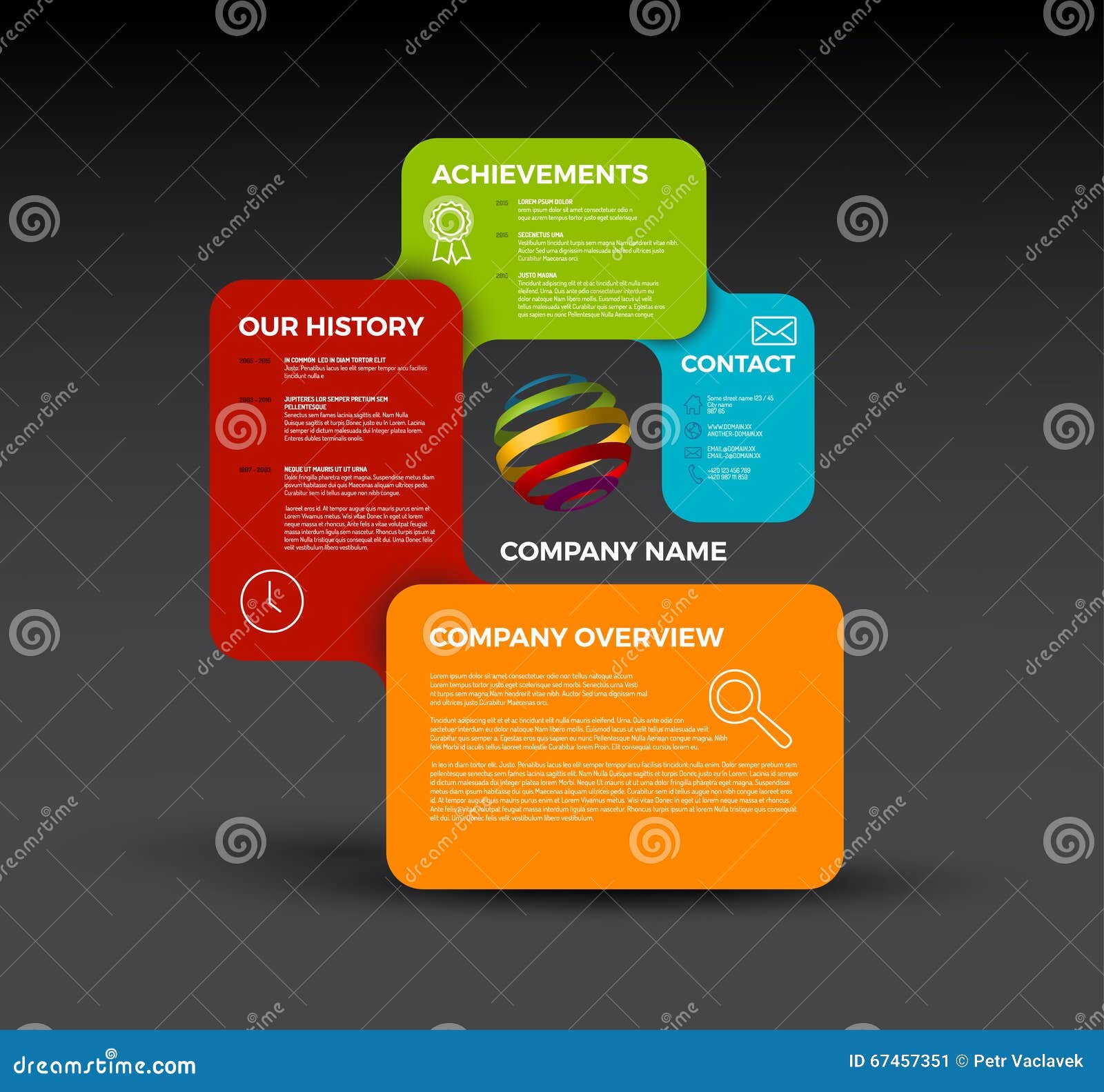 Vector Company Infographic Overview Design Template Stock Vector ...