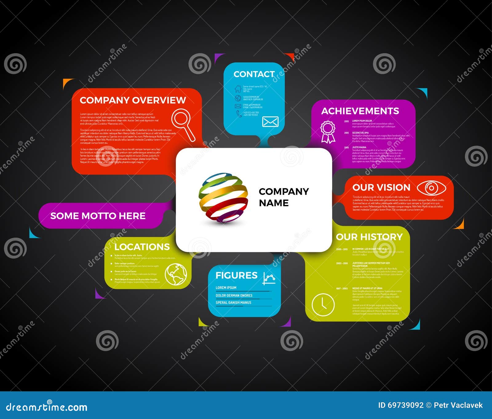 Vector Company Infographic Overview Design Template Stock Illustration ...