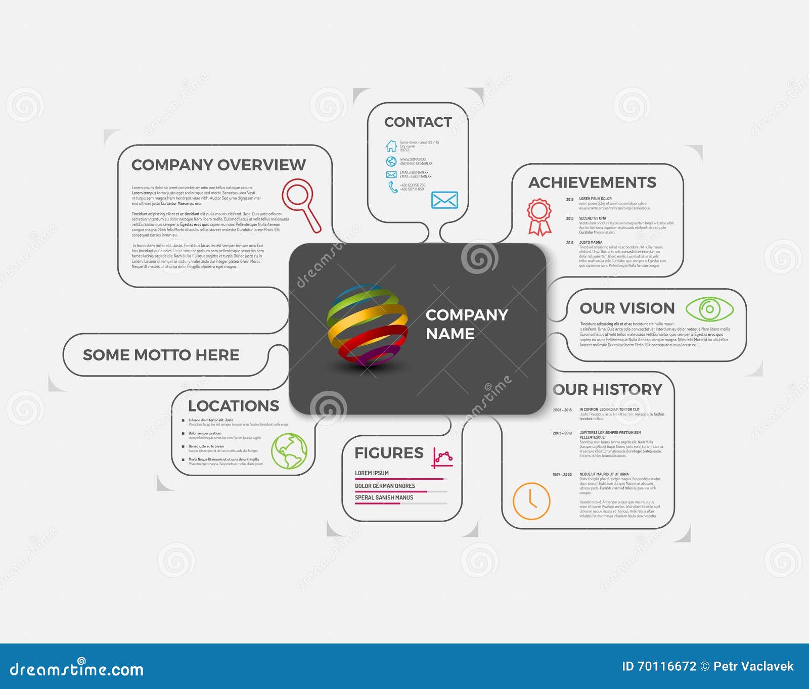 Vector Company Infographic Overview Design Template | CartoonDealer.com ...