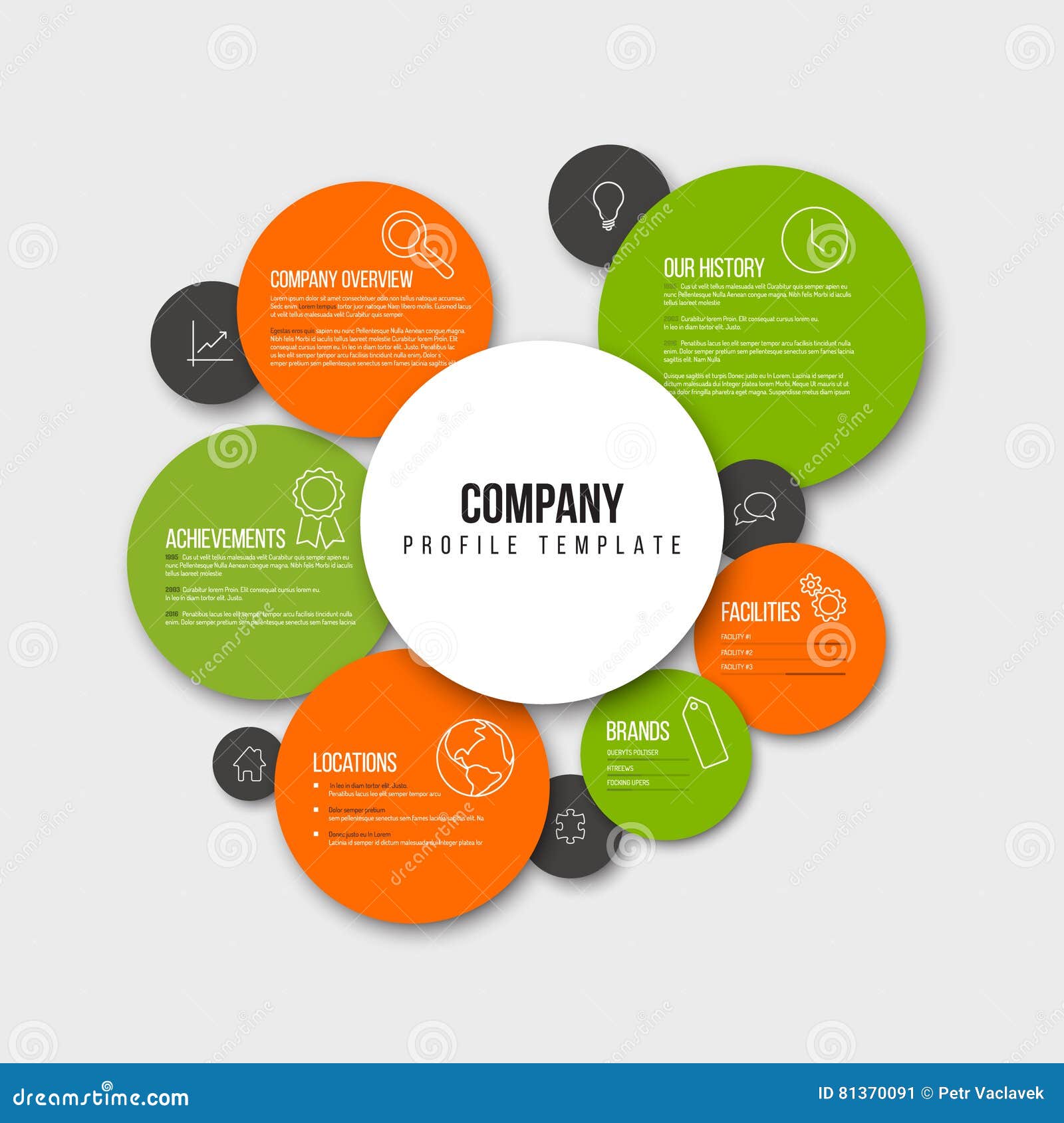Vector Company Infographic Overview Design Template Stock Vector ...