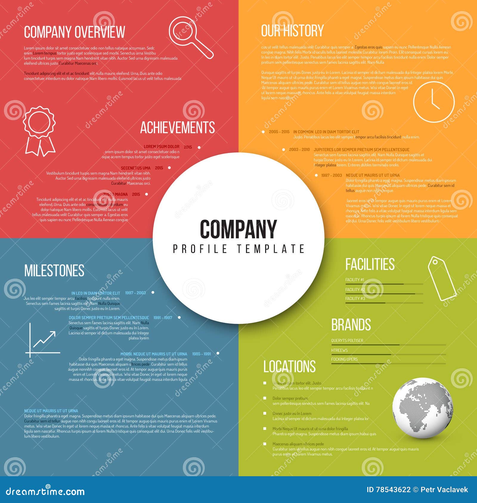 Vector Company Infographic Overview Design Template Stock Vector ...