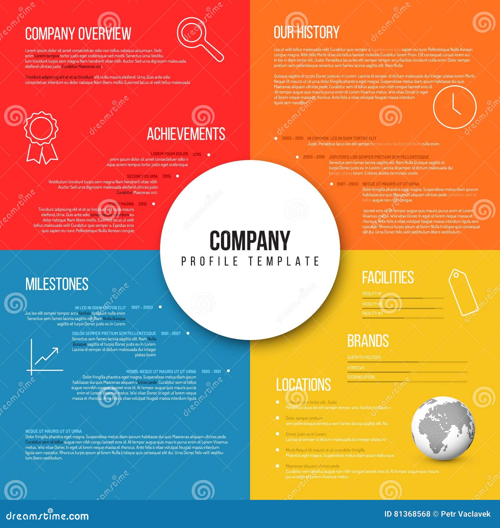 Vector Company Infographic Overview Design Template Stock Vector ...