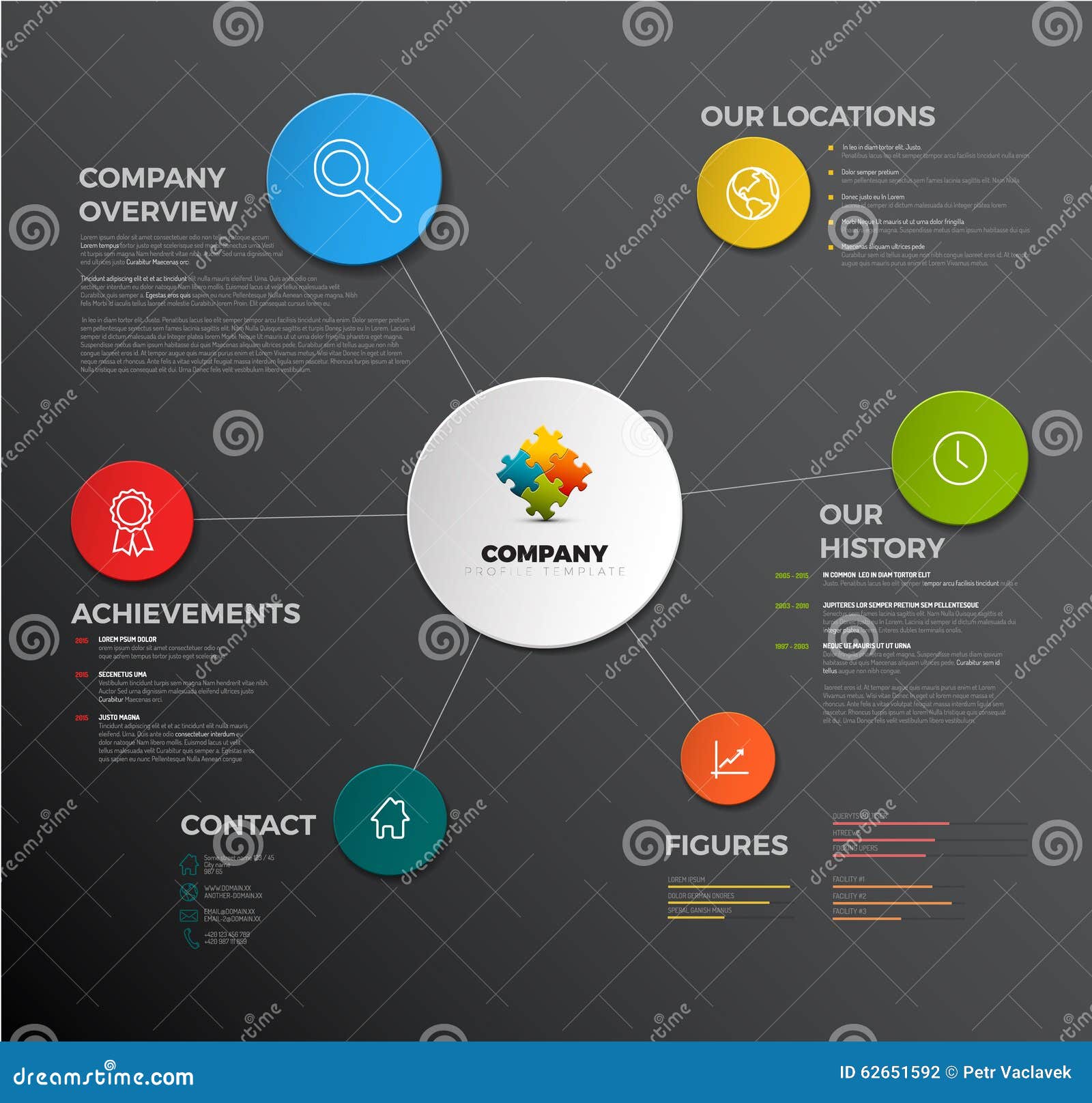 Vector Company Infographic Overview Design Template Stock Illustration ...