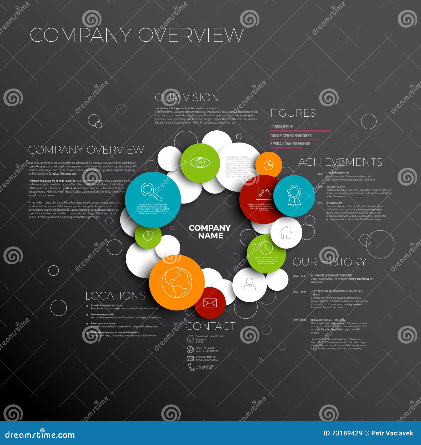 Vector Company Infographic Overview Design Template | CartoonDealer.com ...