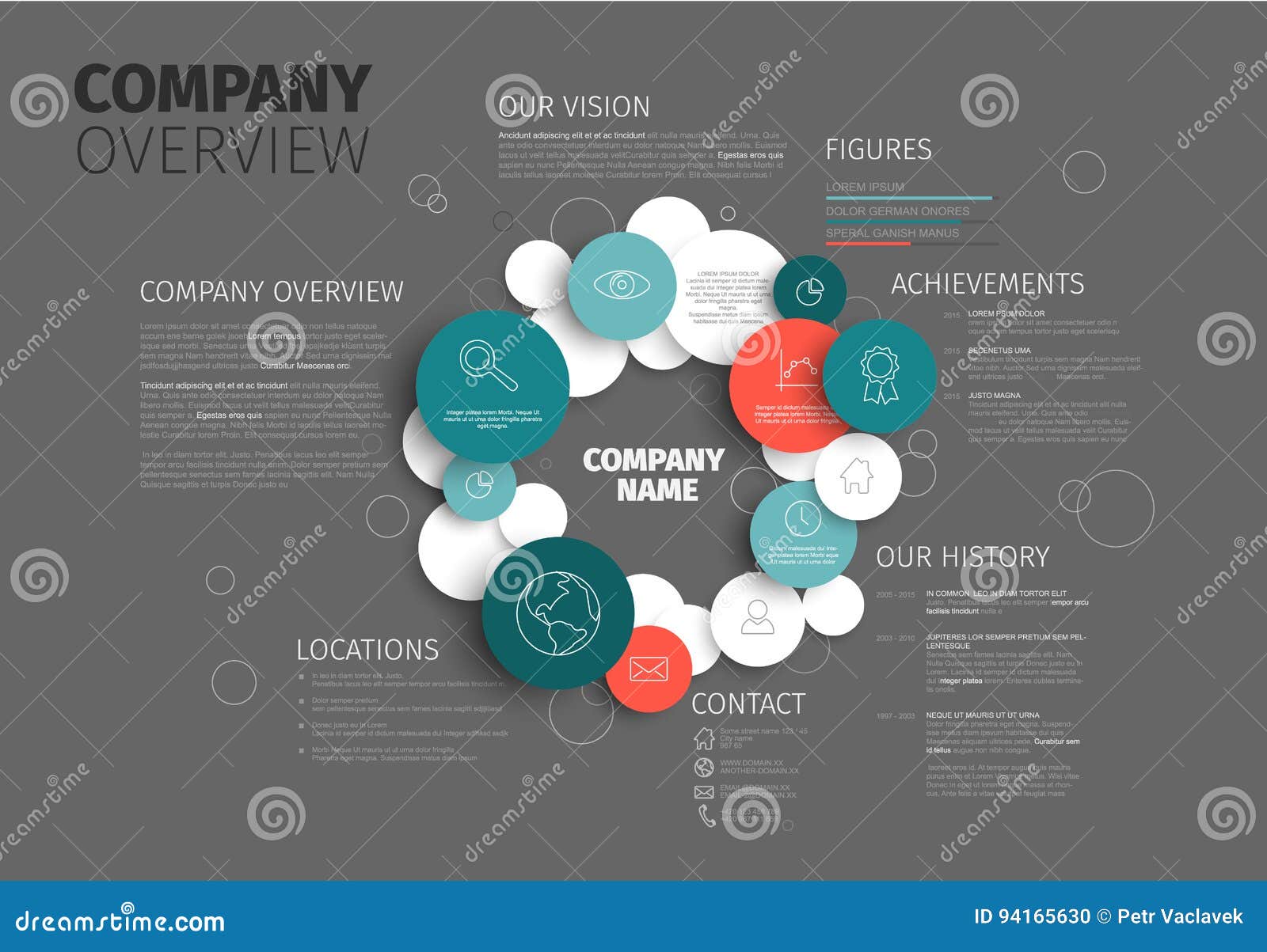 Vector Company Infographic Overview Design Template Stock Vector ...