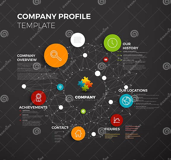 Vector Company Infographic Overview Design Template Stock Vector ...