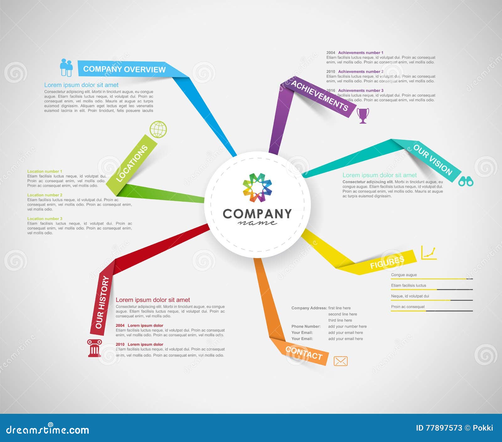 Vector Company Infographic Overview Design Template Stock Vector ...