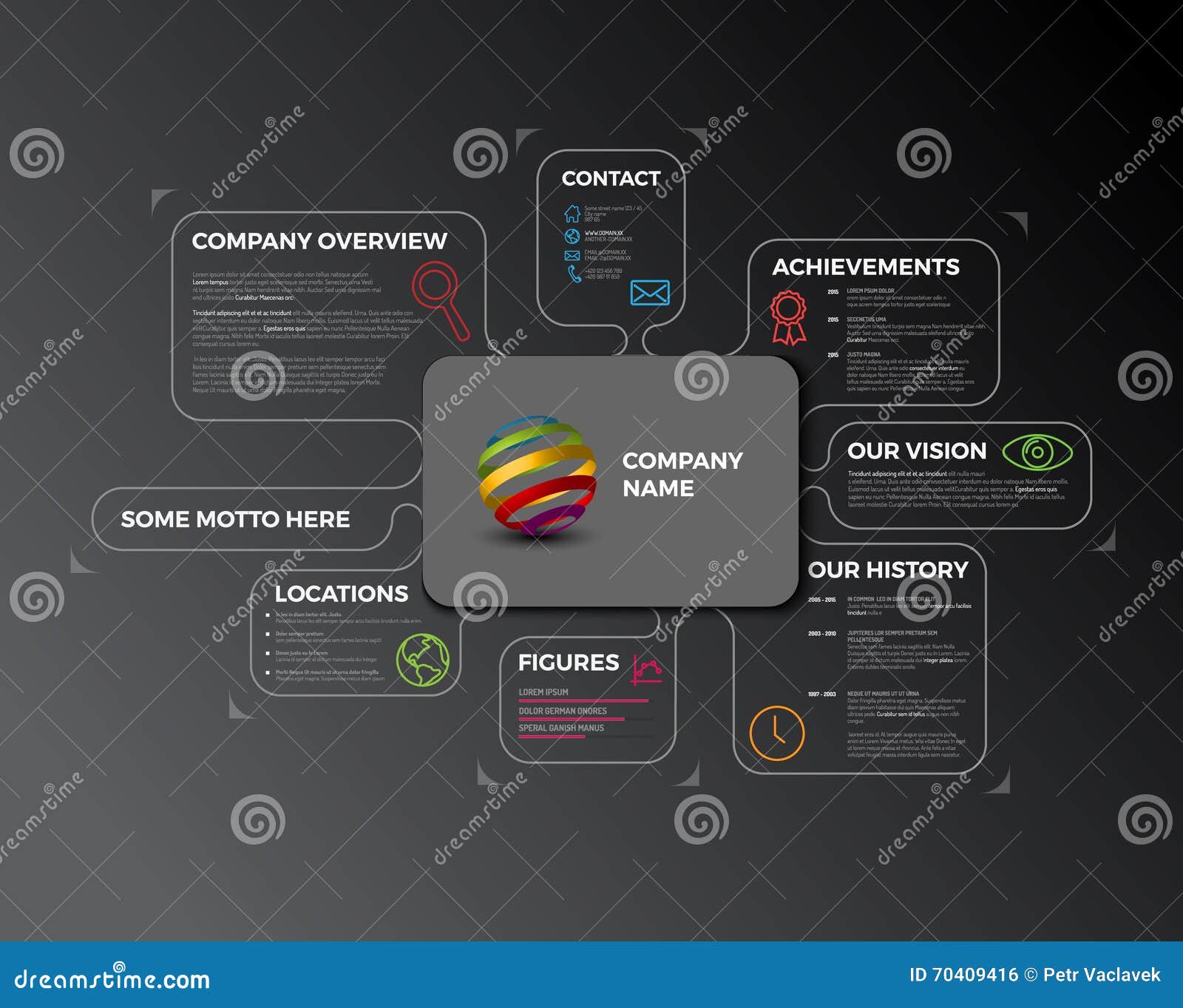Vector Company Infographic Overview Design Template | CartoonDealer.com ...
