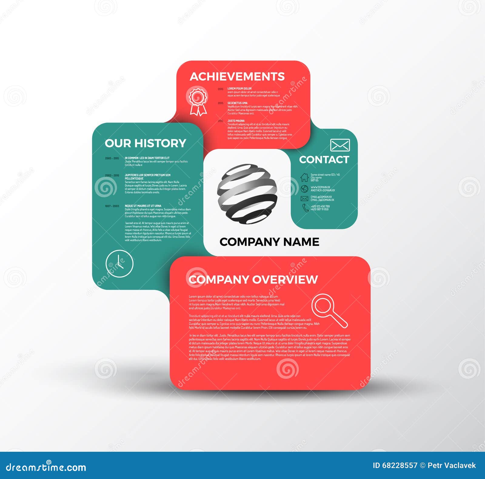 Vector Company Infographic Overview Design Template Stock Vector ...