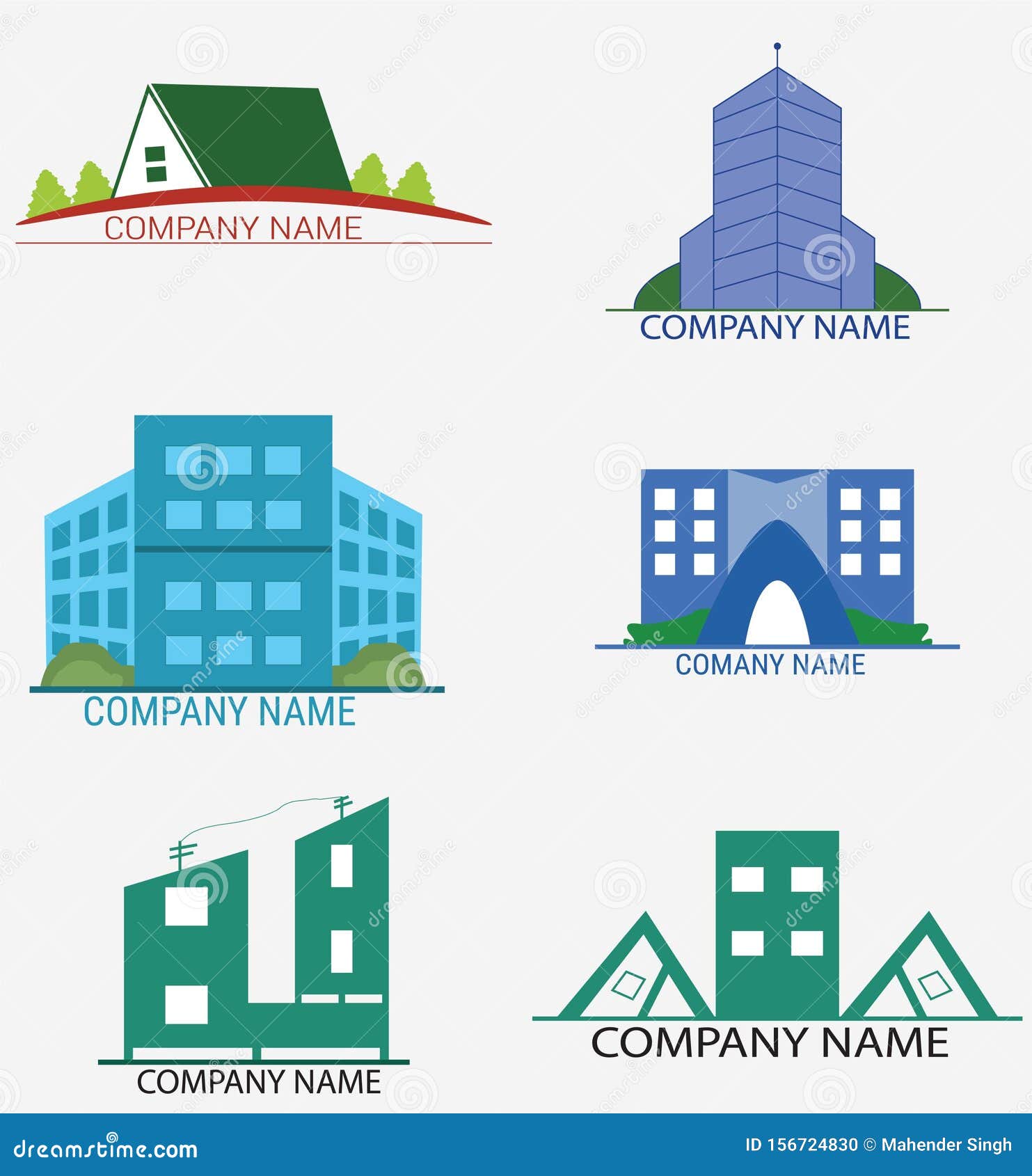 Vector Company Logos. Vector Property Building Logos. Stock Photo ...