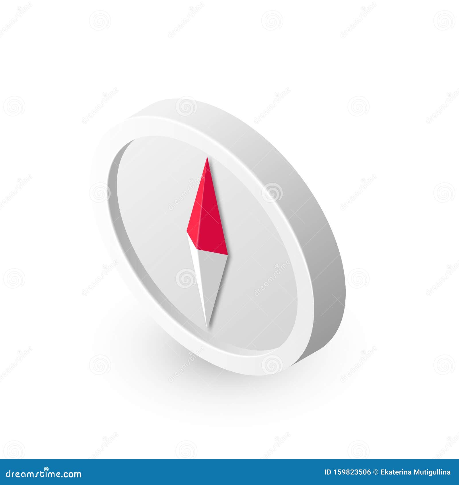 Vector Compass Icon Isometric Stock Illustration - Illustration of ...