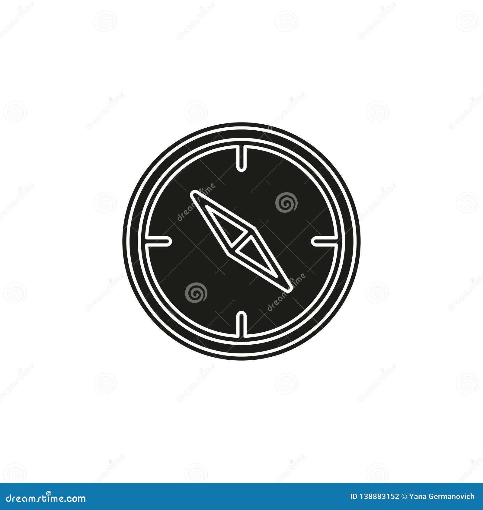 Vector Compass Icon - Navigation Symbol - Direction Icon Stock ...