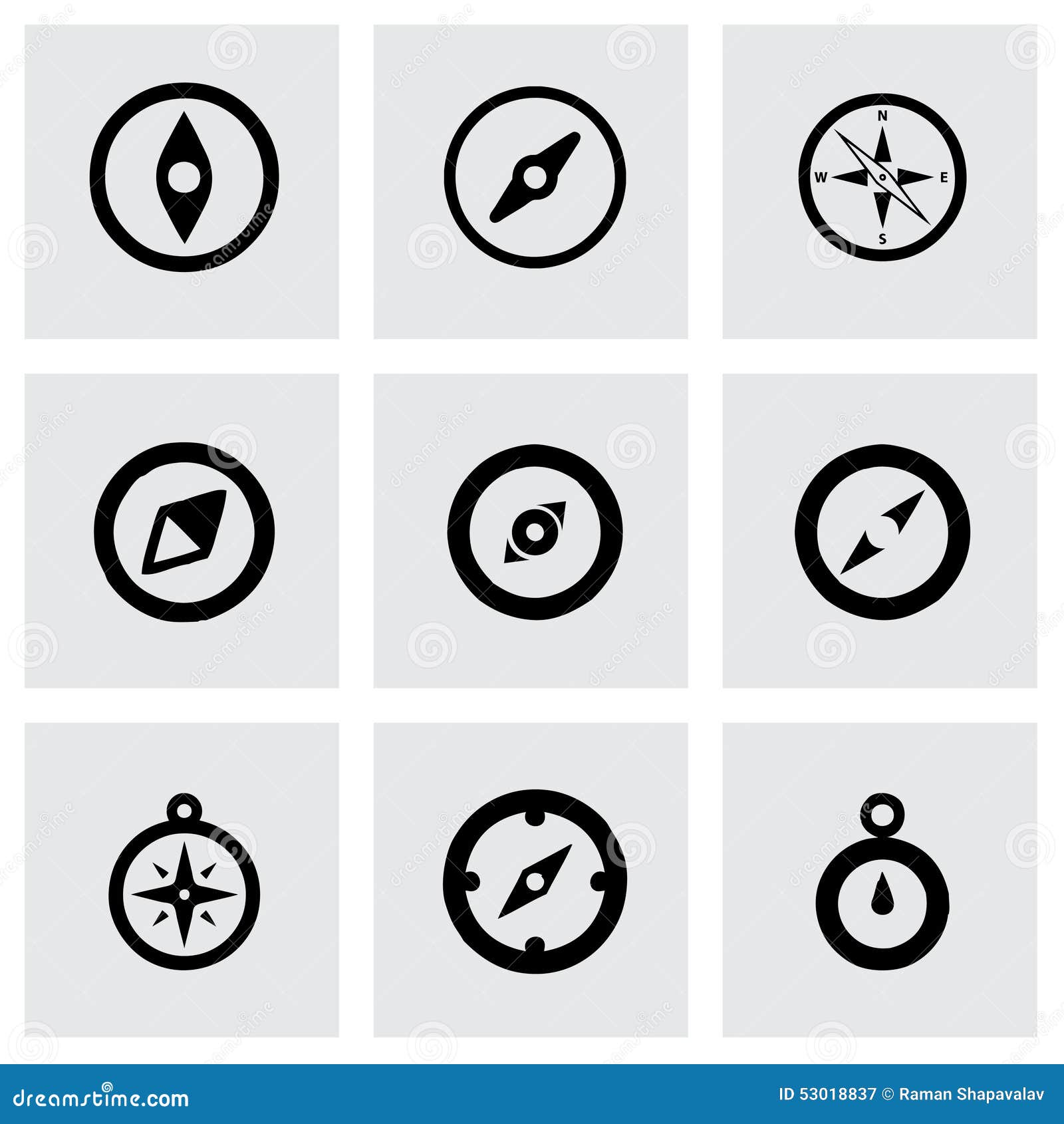 Compass Icon Isolated On Background.modern Flat Compass Pictogram ...