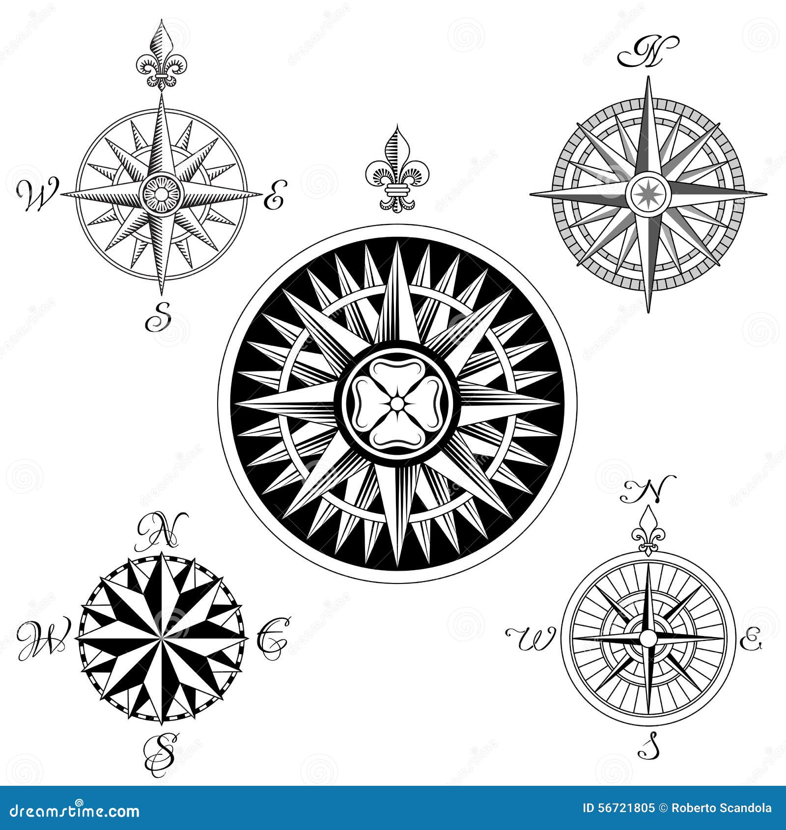 Vector Compass Rose Set | CartoonDealer.com #56721805
