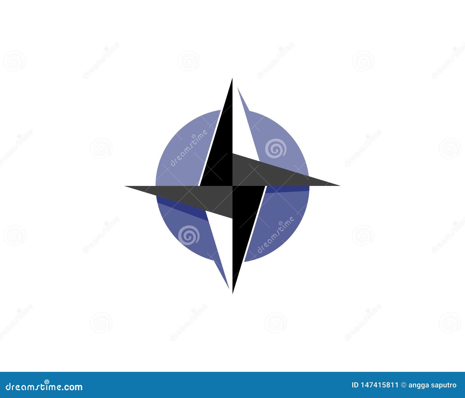 Vector - Compass Signs and Symbols Logo Stock Vector - Illustration of ...