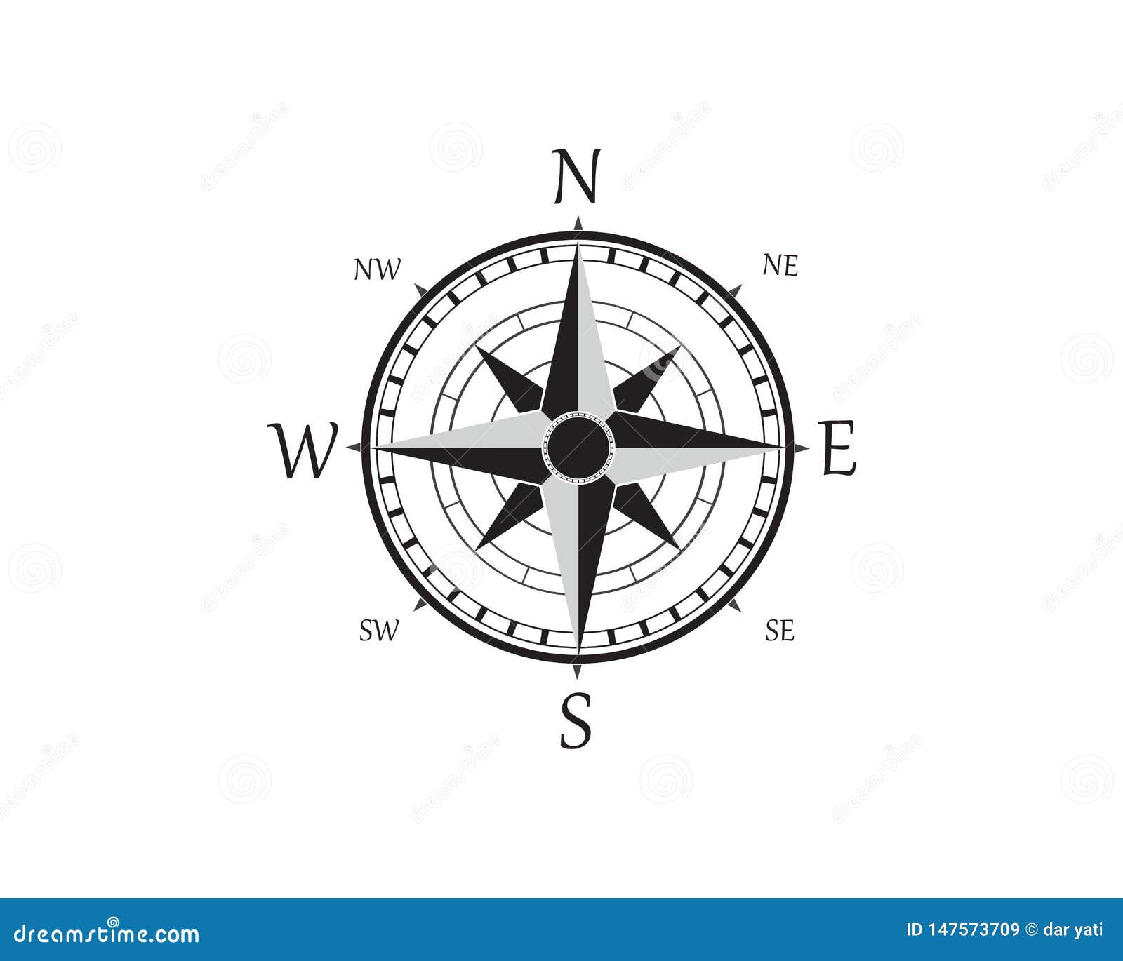 Vector - Compass Signs and Symbols Stock Vector - Illustration of ...