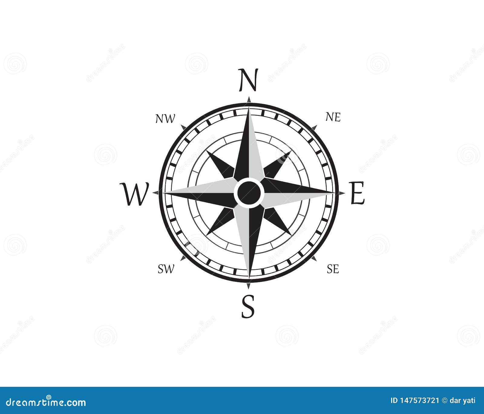 Vector - Compass Signs and Symbols Stock Vector - Illustration of ...