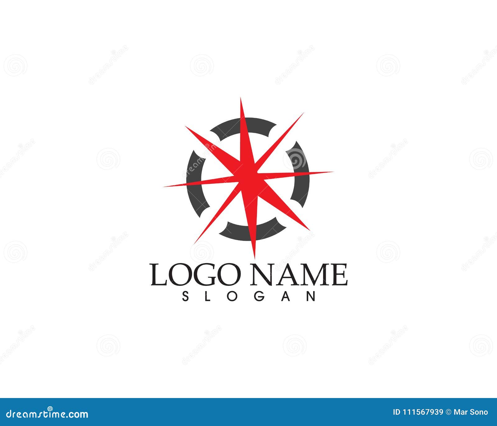Vector - Compass Signs and Symbols Logo Stock Vector - Illustration of ...