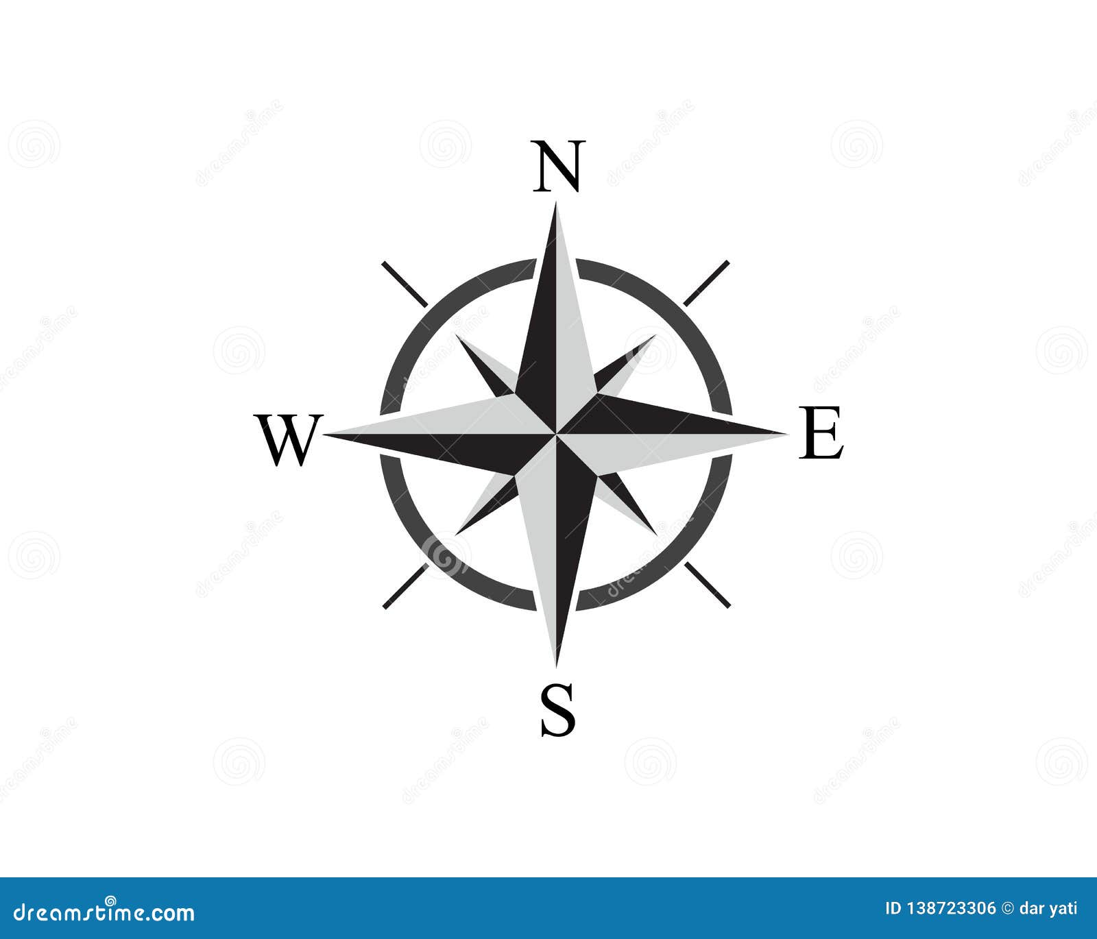 Vector - Compass Signs and Symbols Stock Vector - Illustration of ...