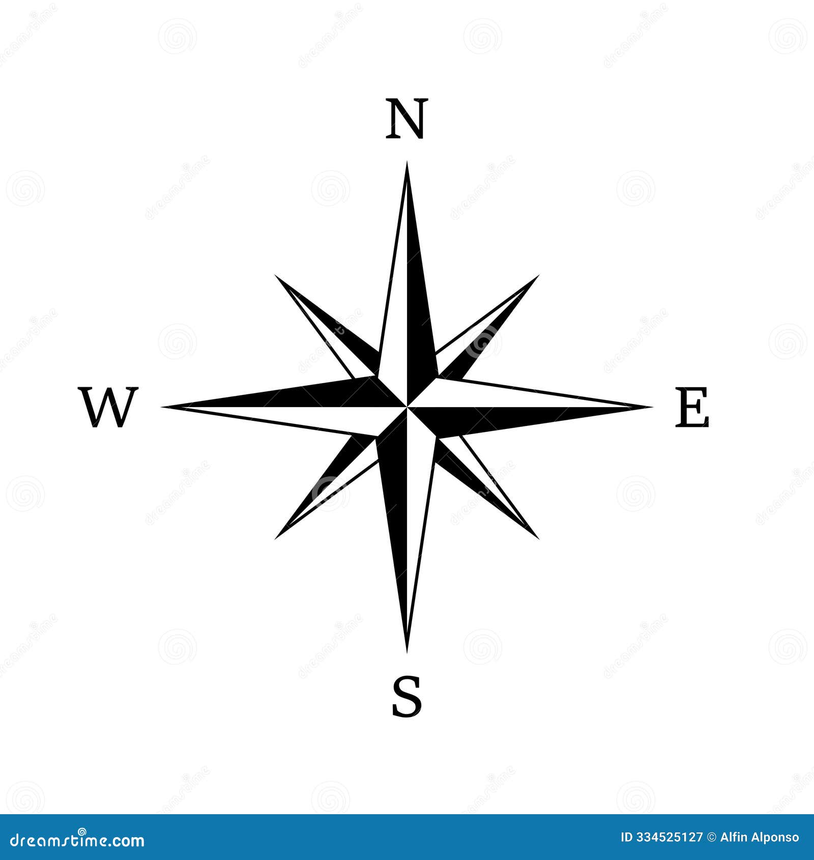 Vector Compass Star Icon Symbol Stock Illustration - Illustration of ...