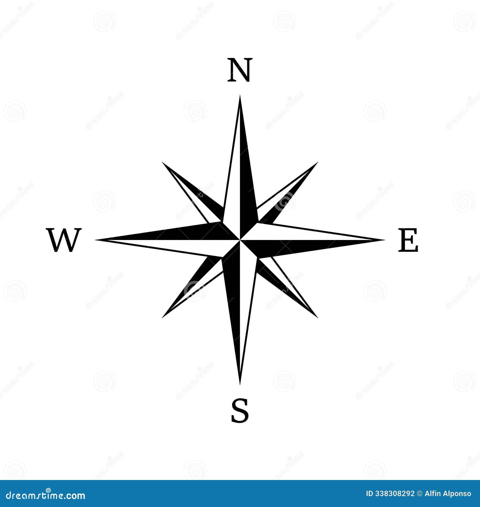 Vector Compass Star Icon Symbol Stock Illustration - Illustration of ...