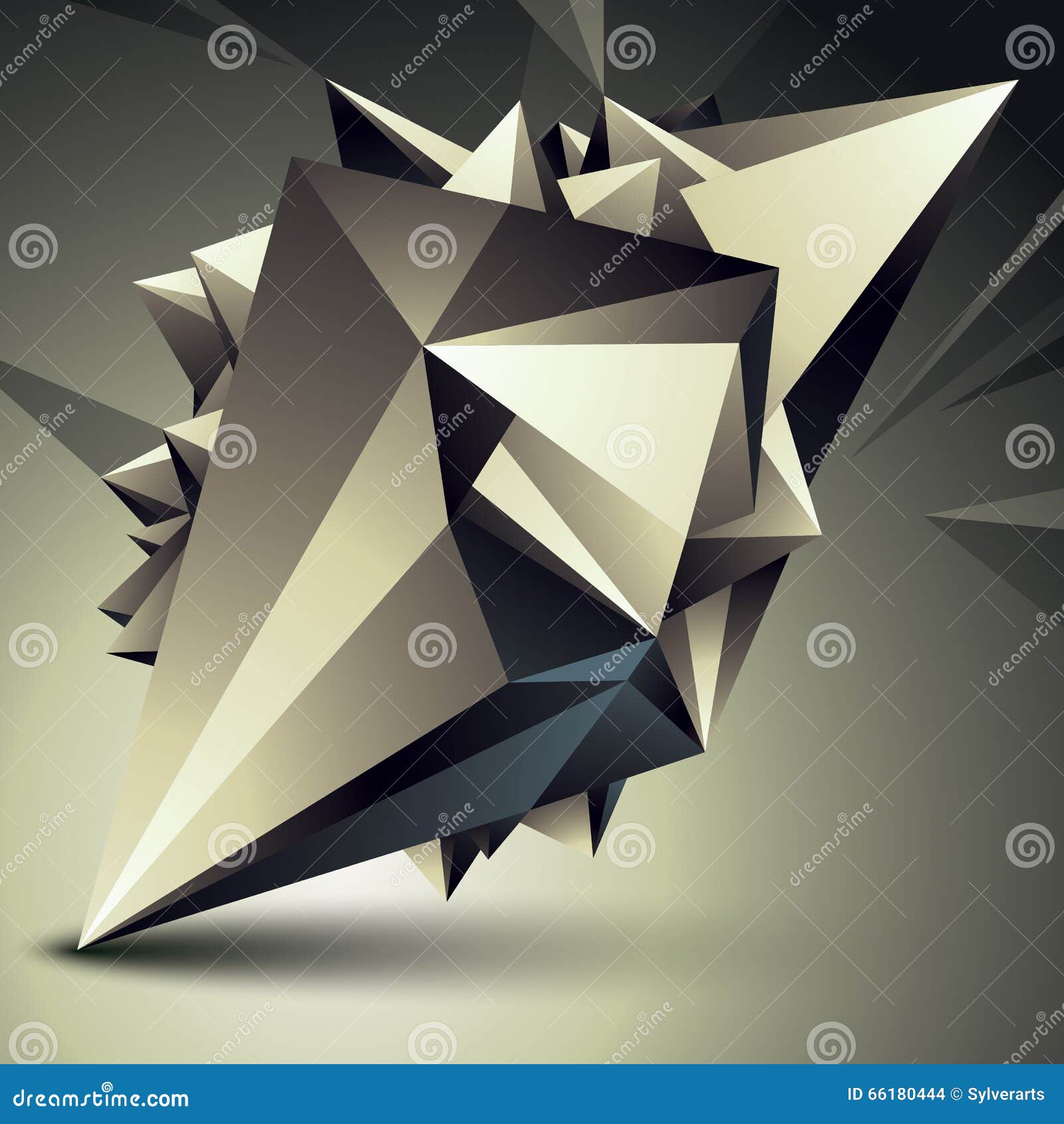 Vector Complicated 3d Figure, Modern Digital Technology Style Form ...