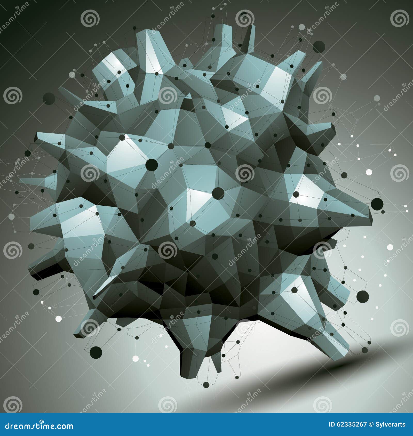 Vector Complicated 3d Backdrop, Modern Digital Technology Style ...