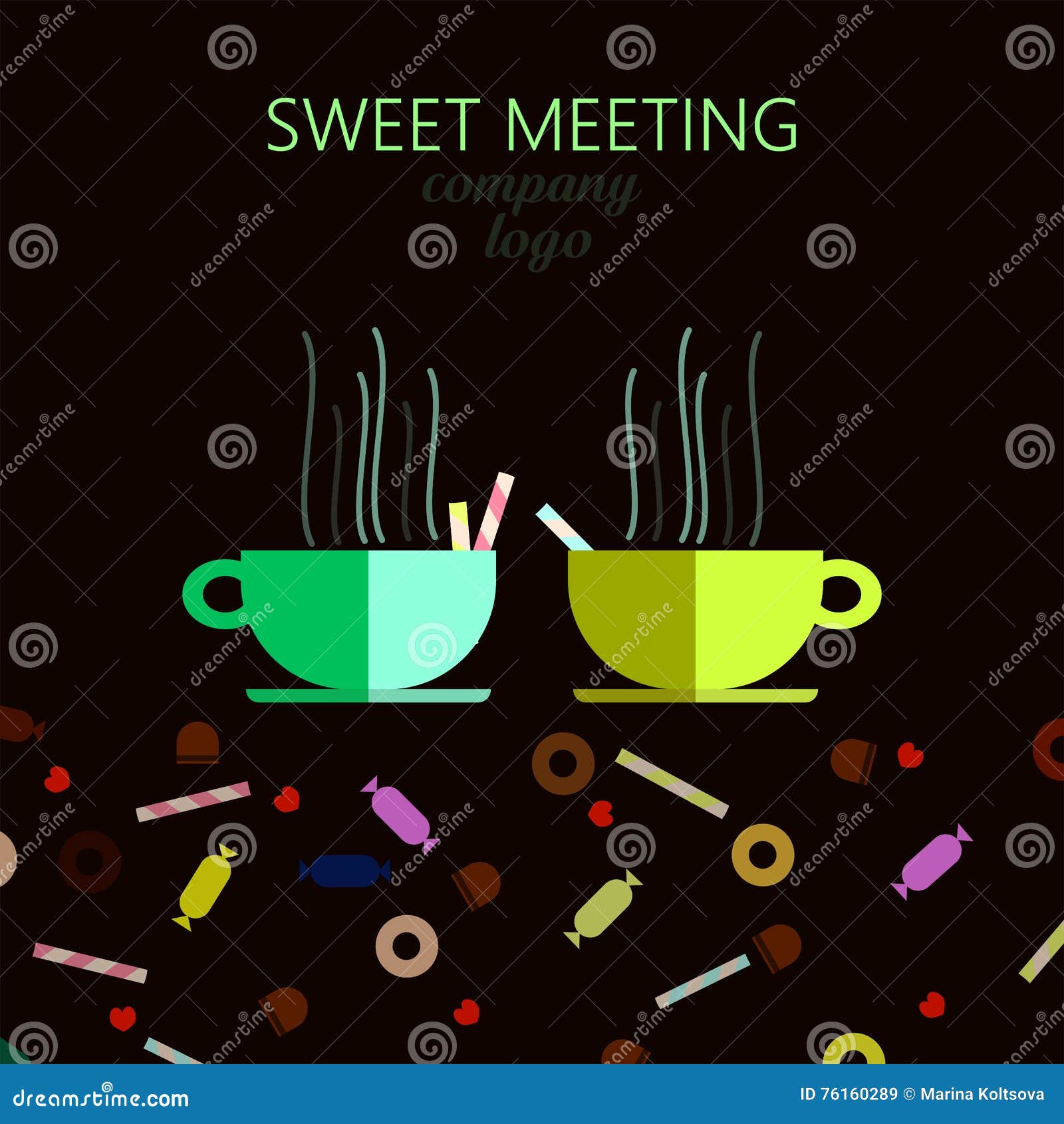 Vector Composition of Two Cups Stock Vector - Illustration of cups ...