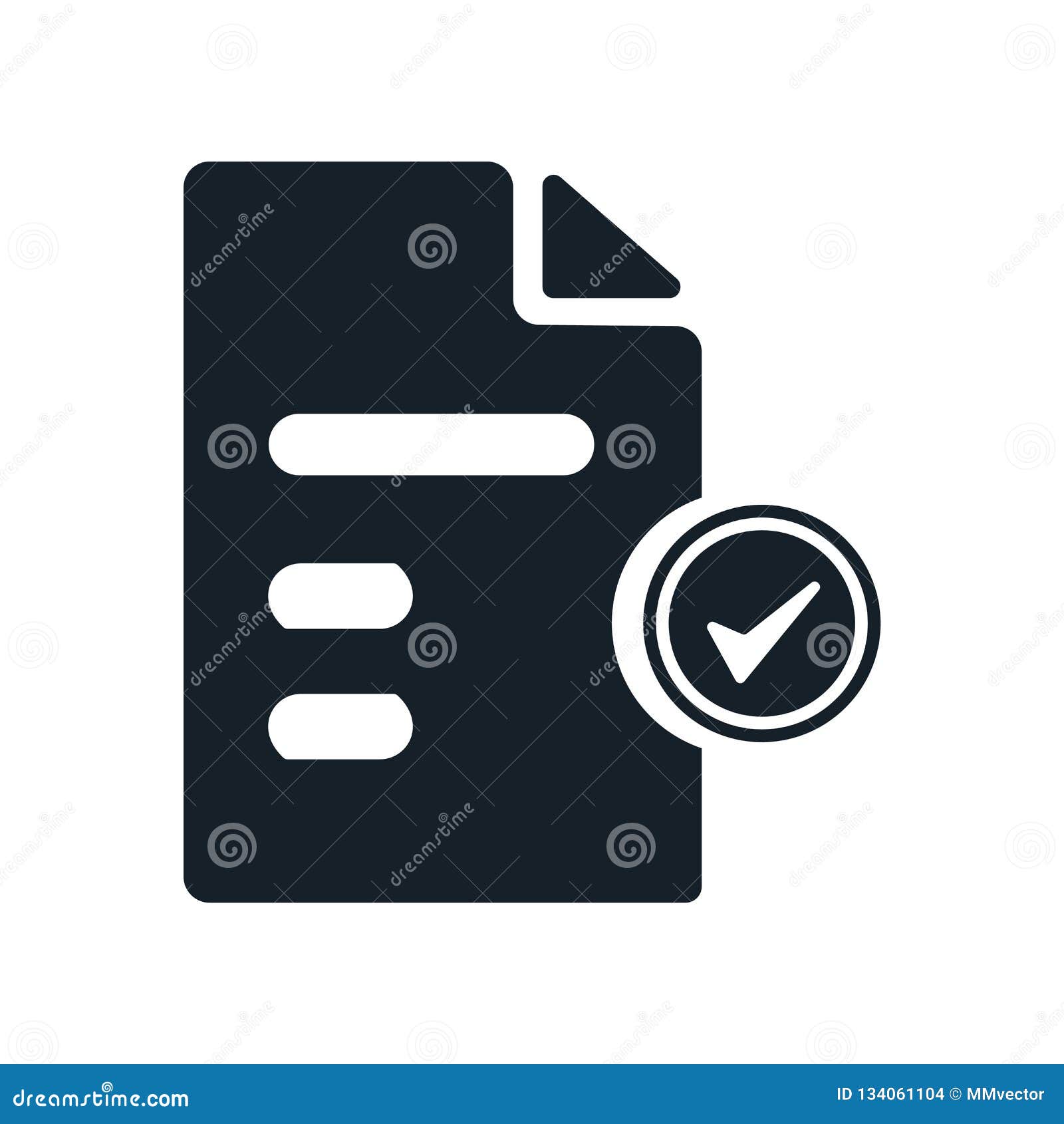 Vector Comprobado Del Icono Aislado En El Fondo Blanco, Muestra ...