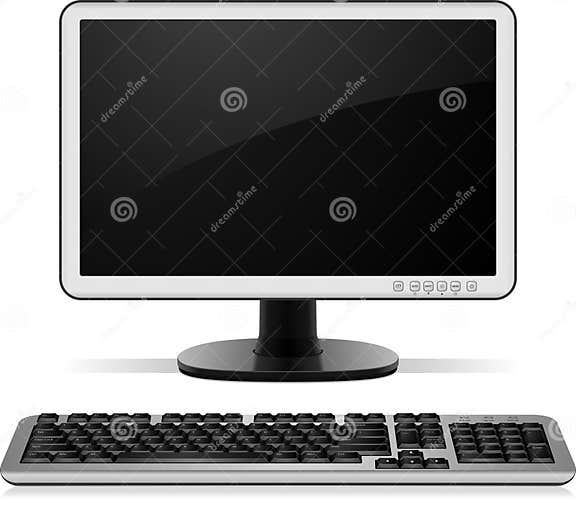 Vector computer stock vector. Illustration of equipment - 7537675