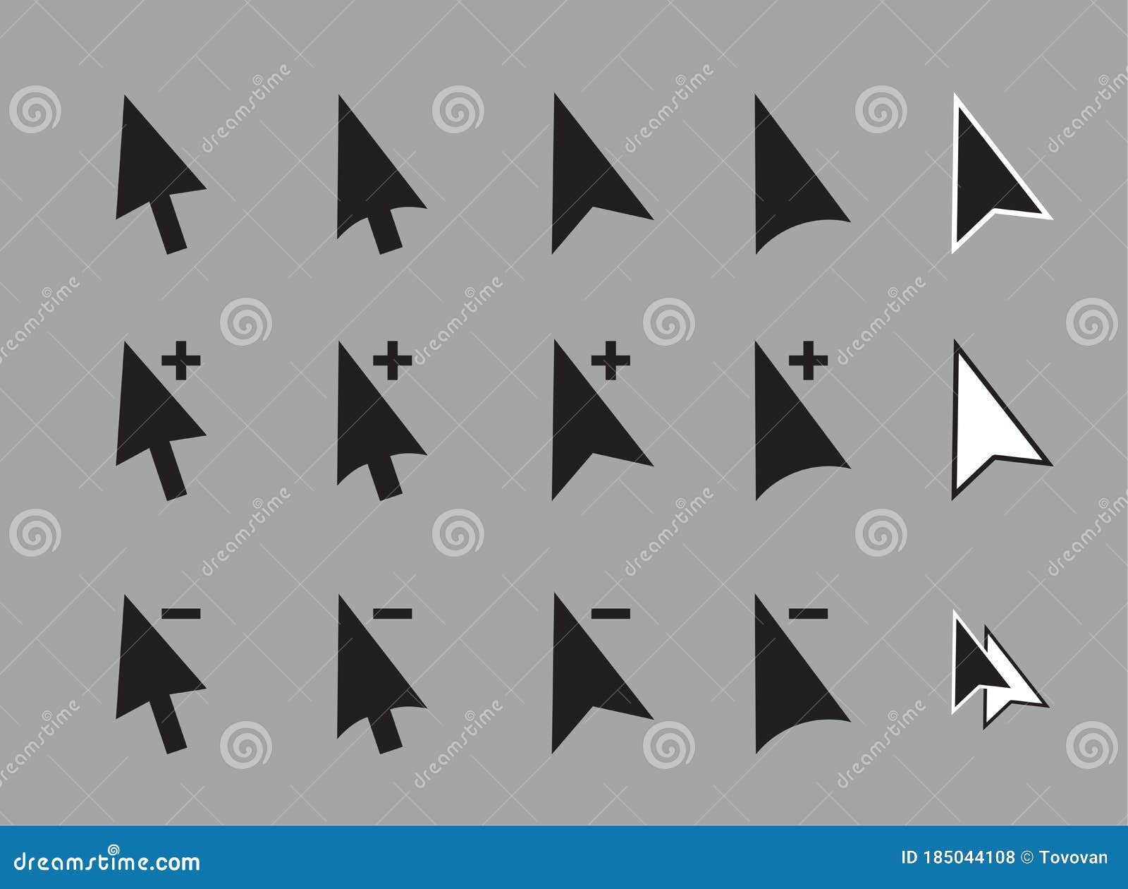 Vector Computer Arrow Cursors Icon Stock Vector - Illustration of ...