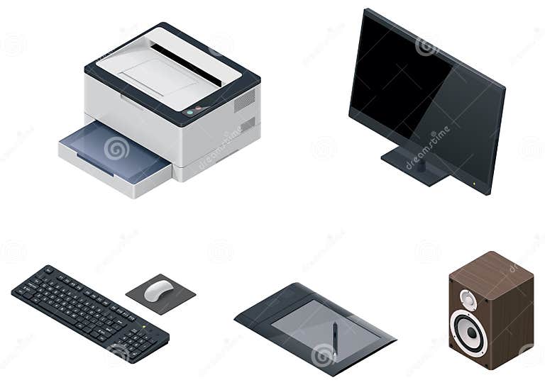 Vector Computer Devices Icon Set Stock Vector - Illustration of icon ...