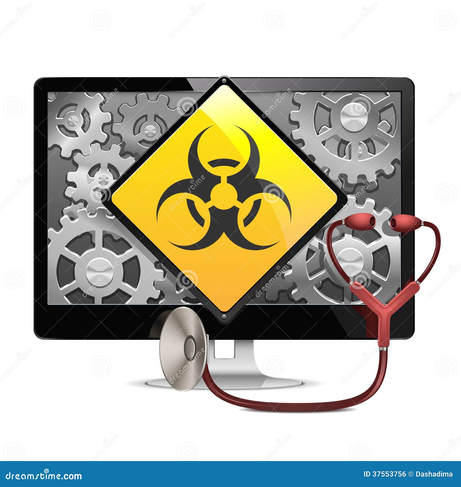 Computer Diagnostic Icon Cartoon Vector | CartoonDealer.com #224209201