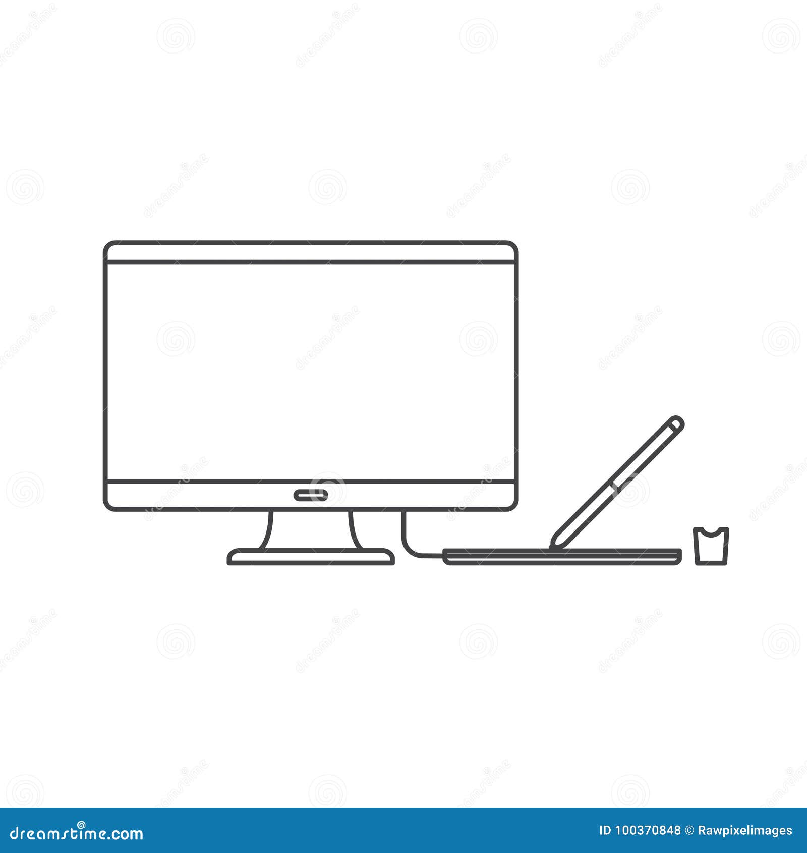 Vector of Computer Digital Device Stock Vector - Illustration of ...