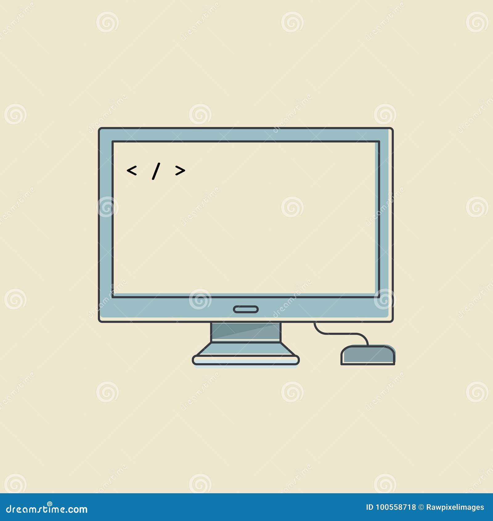 Vector of Computer Digital Device Stock Vector - Illustration of ...