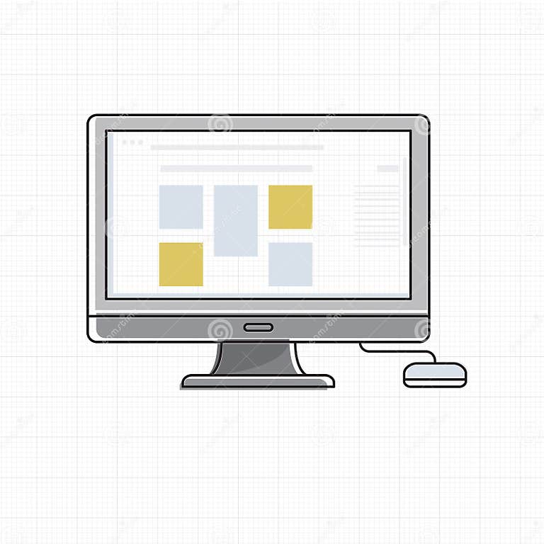 Vector of Computer Digital Device Stock Vector - Illustration of ...