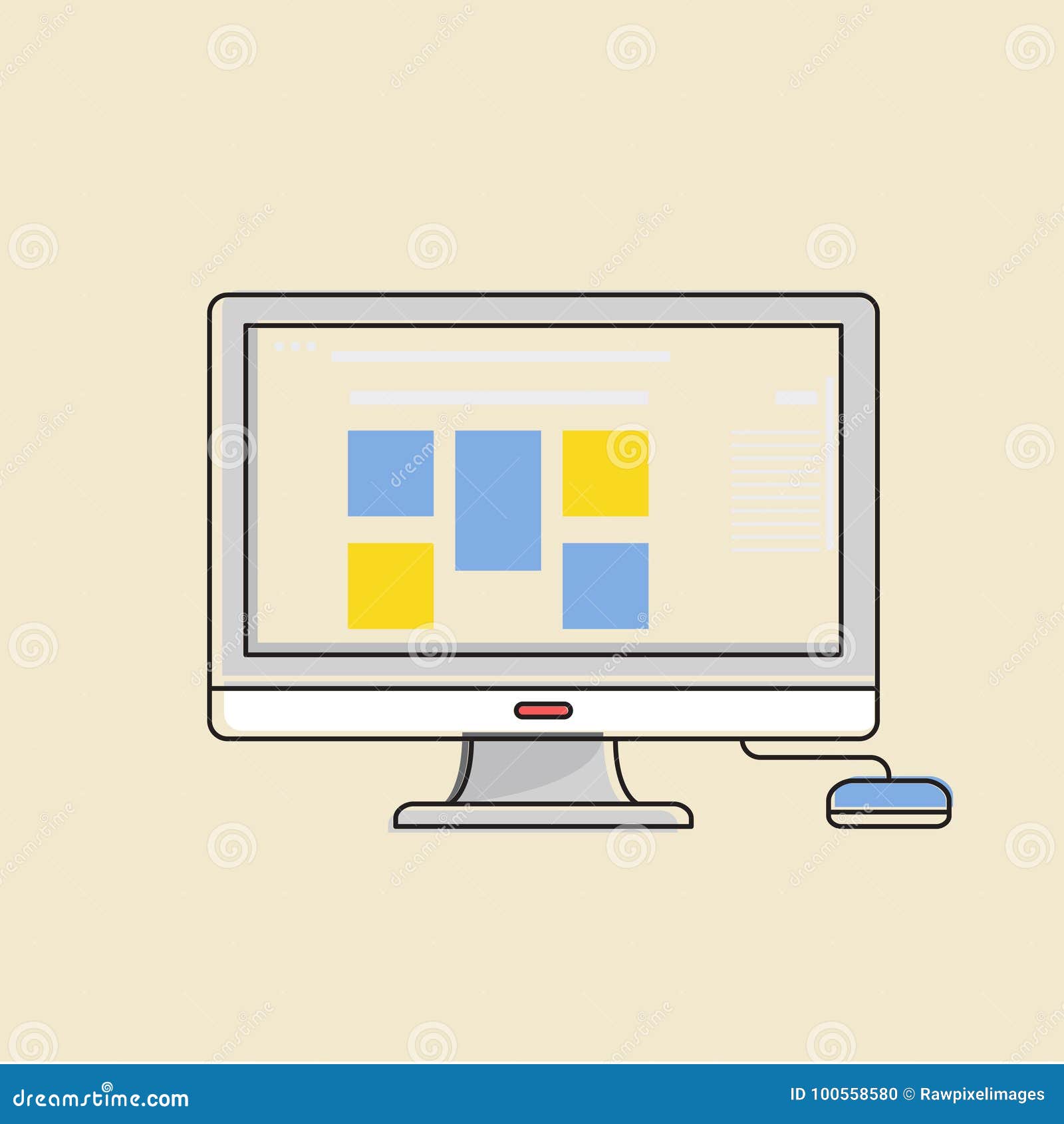 Vector of Computer Digital Device Stock Vector - Illustration of ...