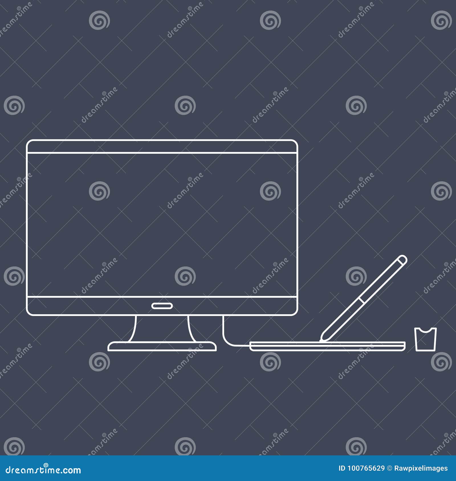 Vector of Computer Digital Device Stock Vector - Illustration of mouse ...