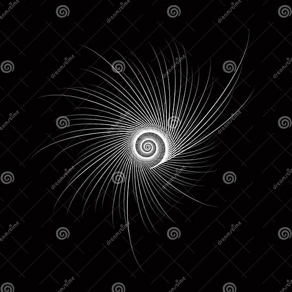 Vector Computer Generated Helix Fractal Generative Art Stock Vector ...
