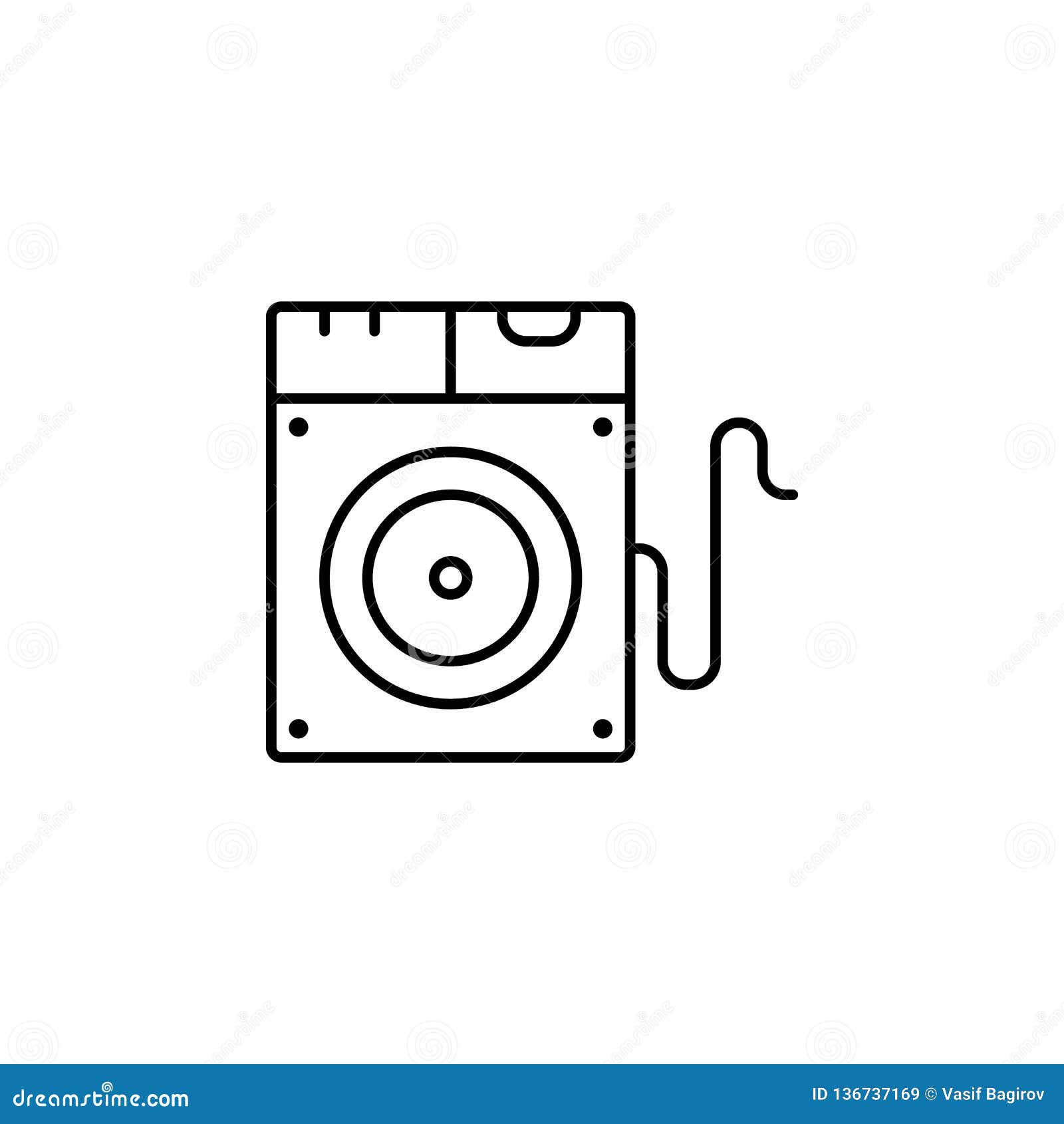 Vector Computer HDD Icon on Light Beige Background Transparency Black ...