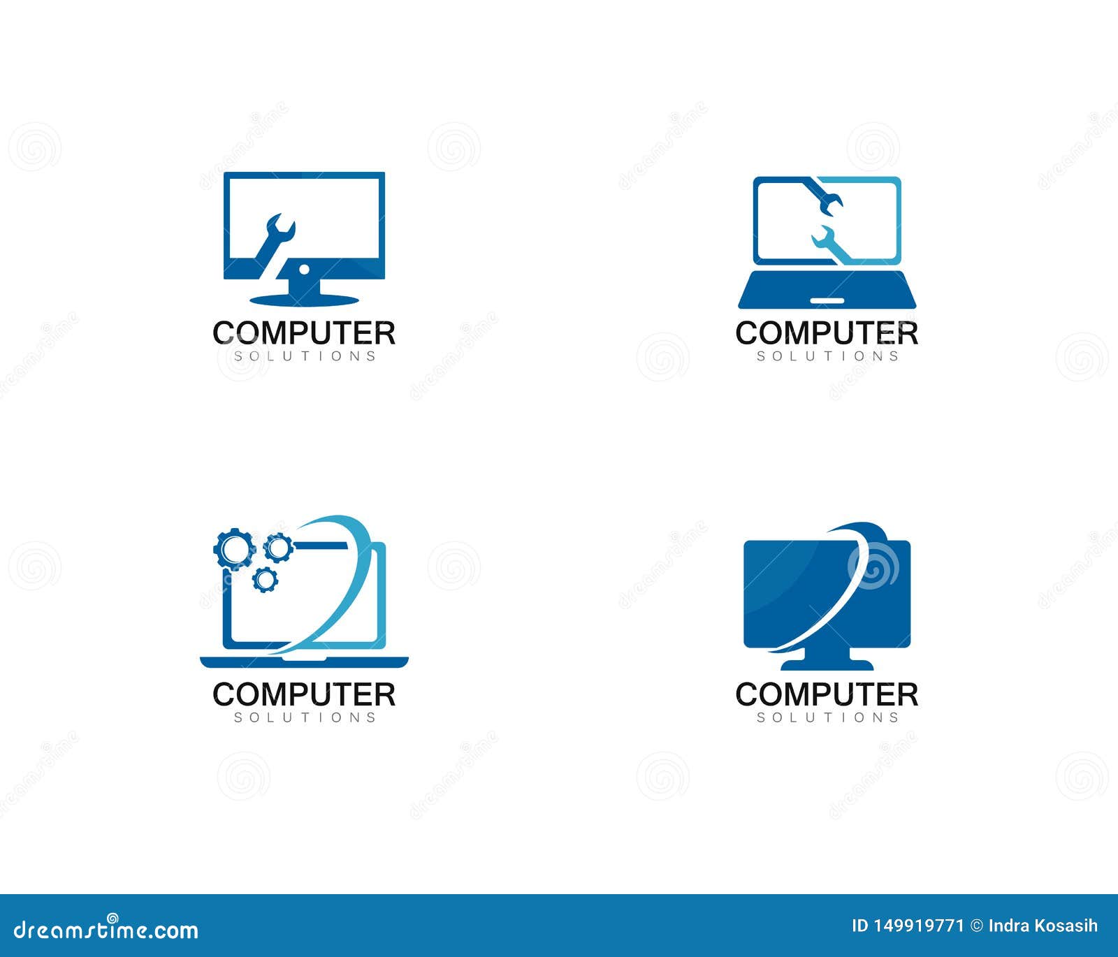 Vector Computer and Laptop Repair Logo Template Icon Illustration Stock ...
