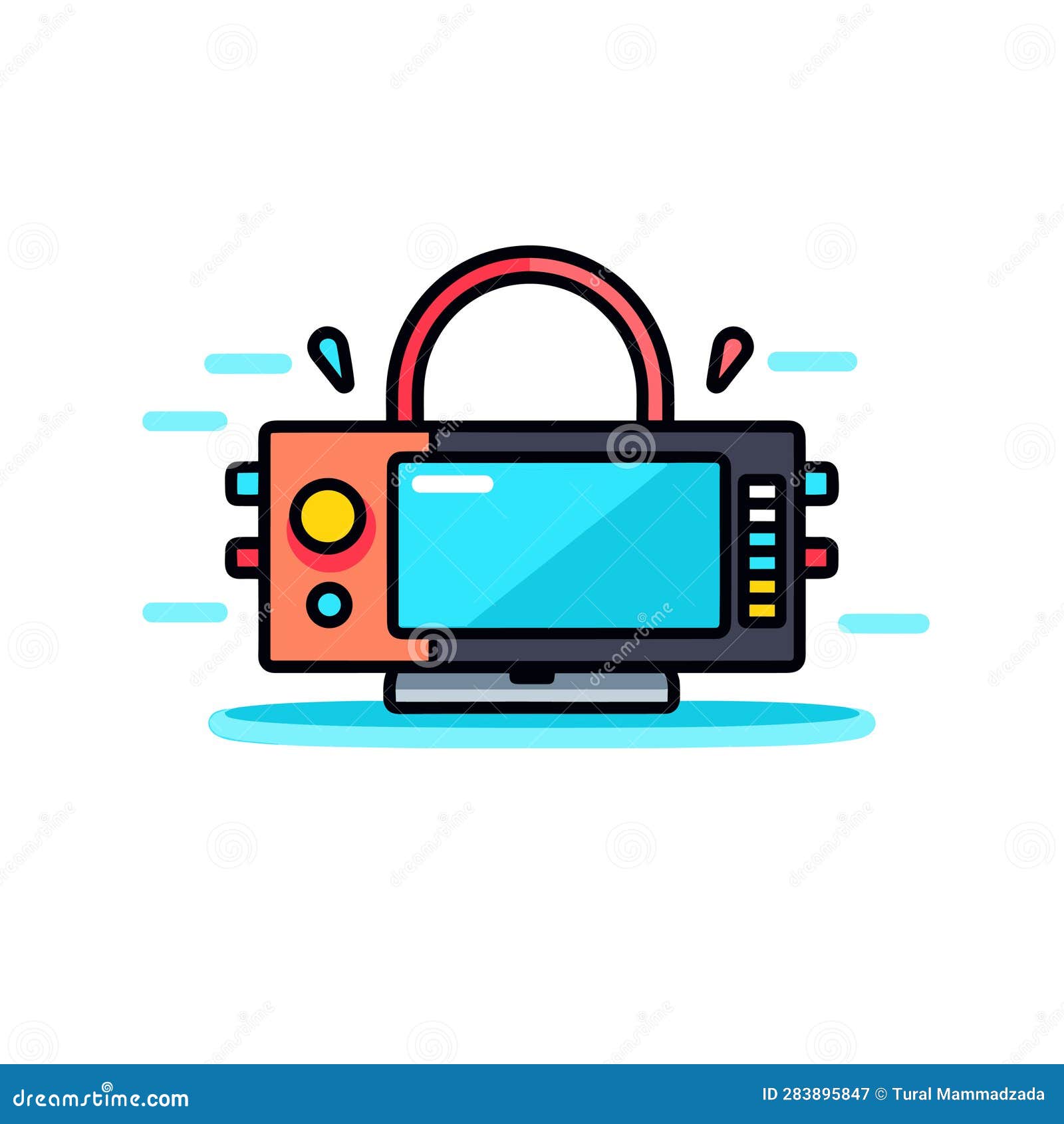 Vector of a Computer with a Lock Icon, Representing Security and ...